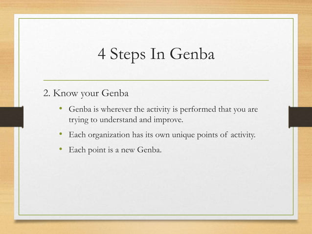 Genba OR Gemba- A Problem Solving Technique | PPT