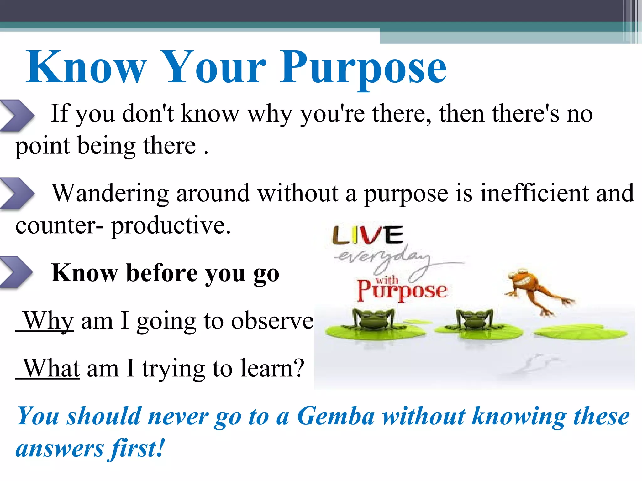 Gemba walk discussion | PPT