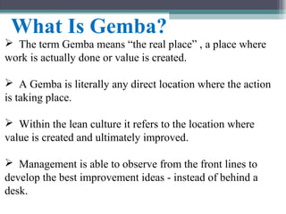 Gemba walk discussion | PPT