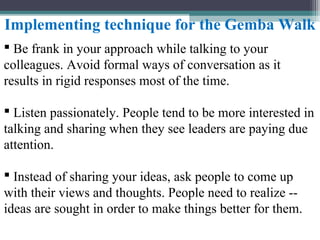 Gemba walk discussion | PPT