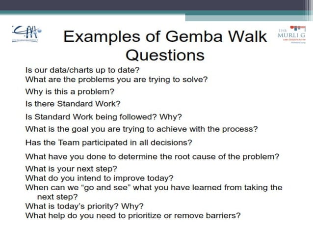 Gemba walk discussion | PPT