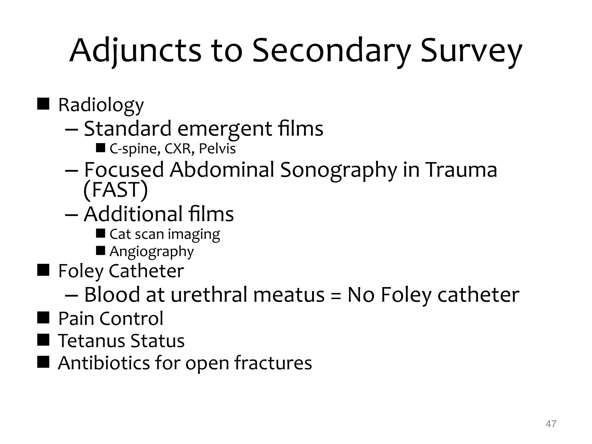 GEMC - Medical Student - Trauma - Initial Assessment and Management of ...