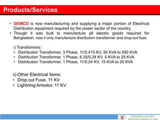 GEMCO(general electric manufacturing company),chittagong,bd | PDF