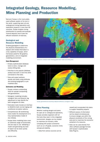 Gemcom surpac brochure | PDF