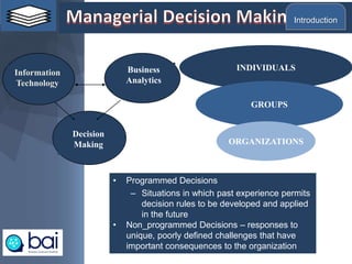 Technologies and Innovation – Decision Making | PPTX