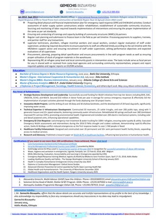 Gemechis_Bizuayehu_CV_2025_Updated_Version | PDF