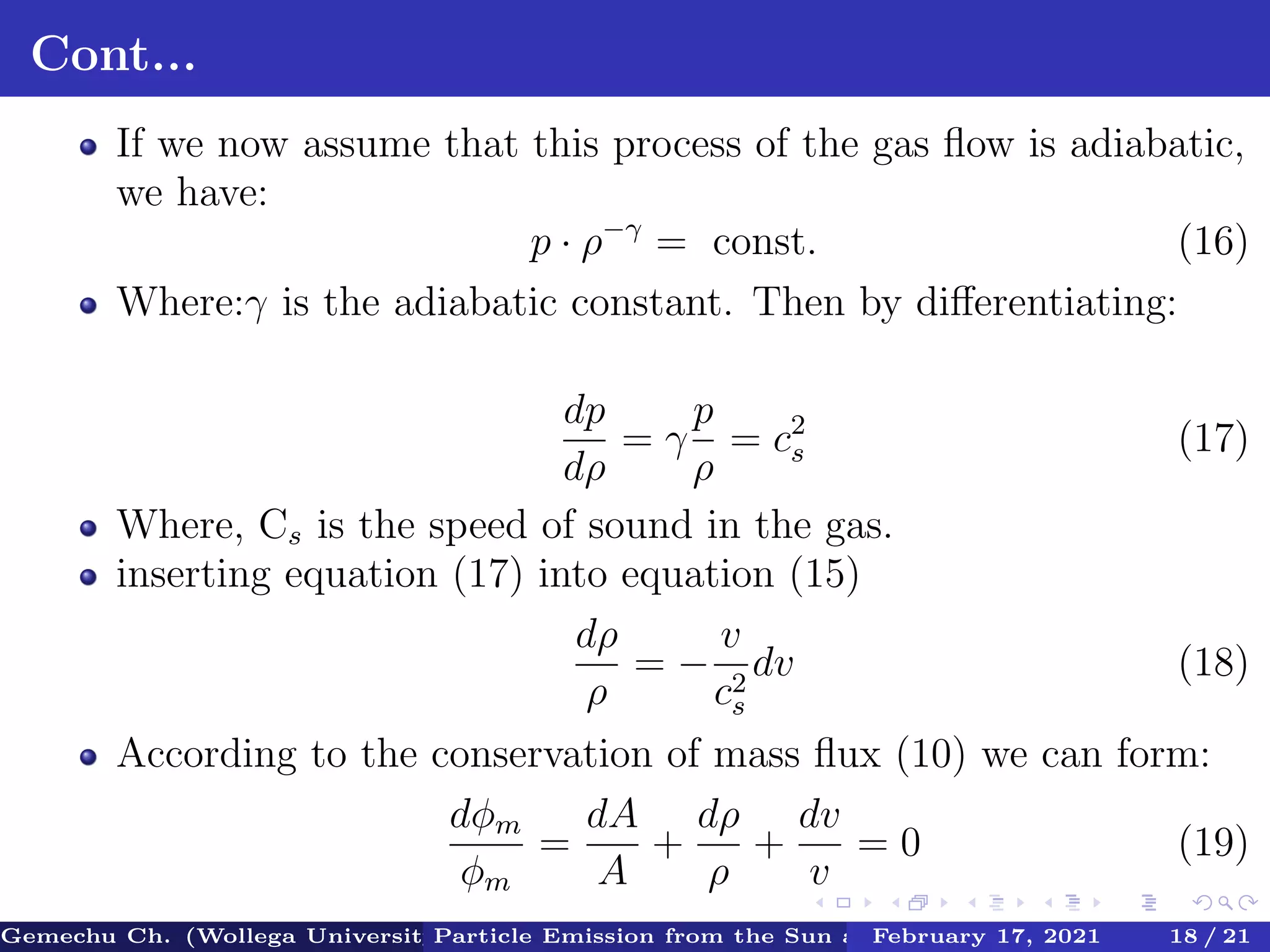 Particle Emission from the Sun and fluid flow in a Nozzle | PDF