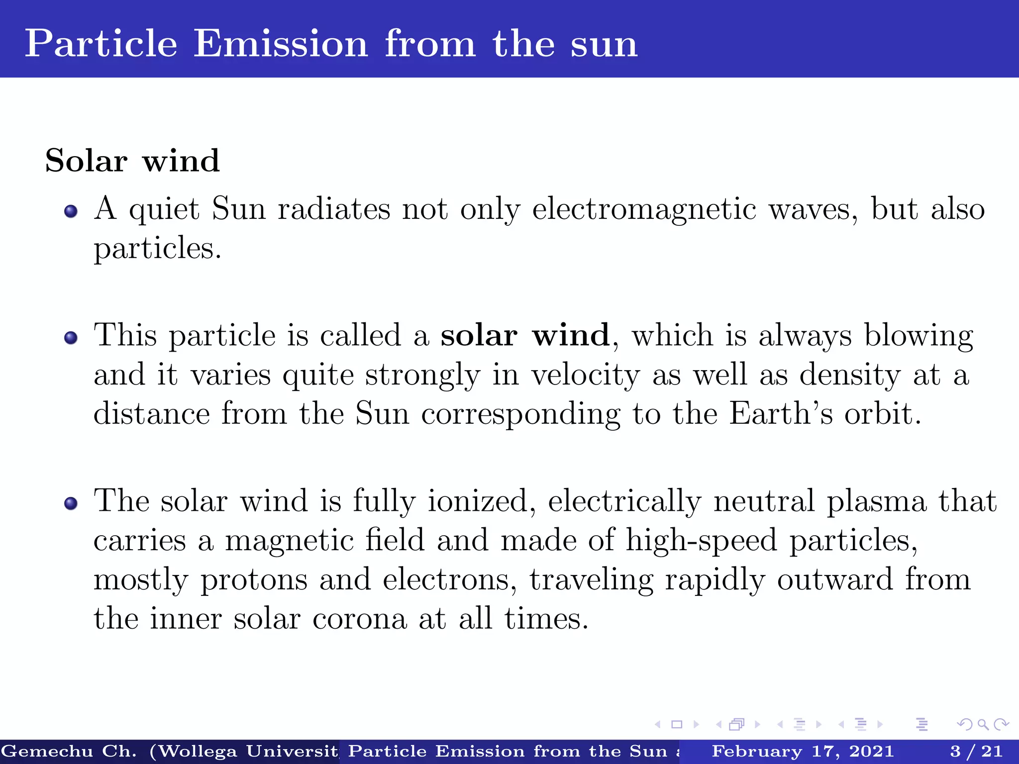 Particle Emission from the Sun and fluid flow in a Nozzle | PDF