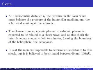 Particle Emission from the Sun and fluid flow in a Nozzle | PPT