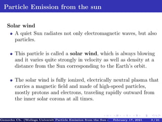 Particle Emission from the Sun and fluid flow in a Nozzle | PPT