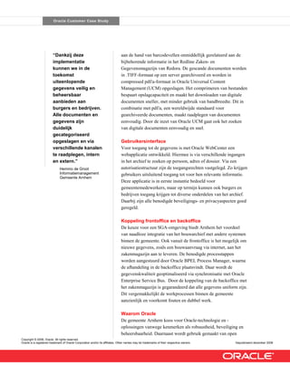 Gemeente Arnhem Case Study | PDF