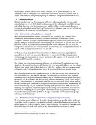 Gemeente Delft: Programma veiligheid Delft 2007-2010 | PDF | Political ...