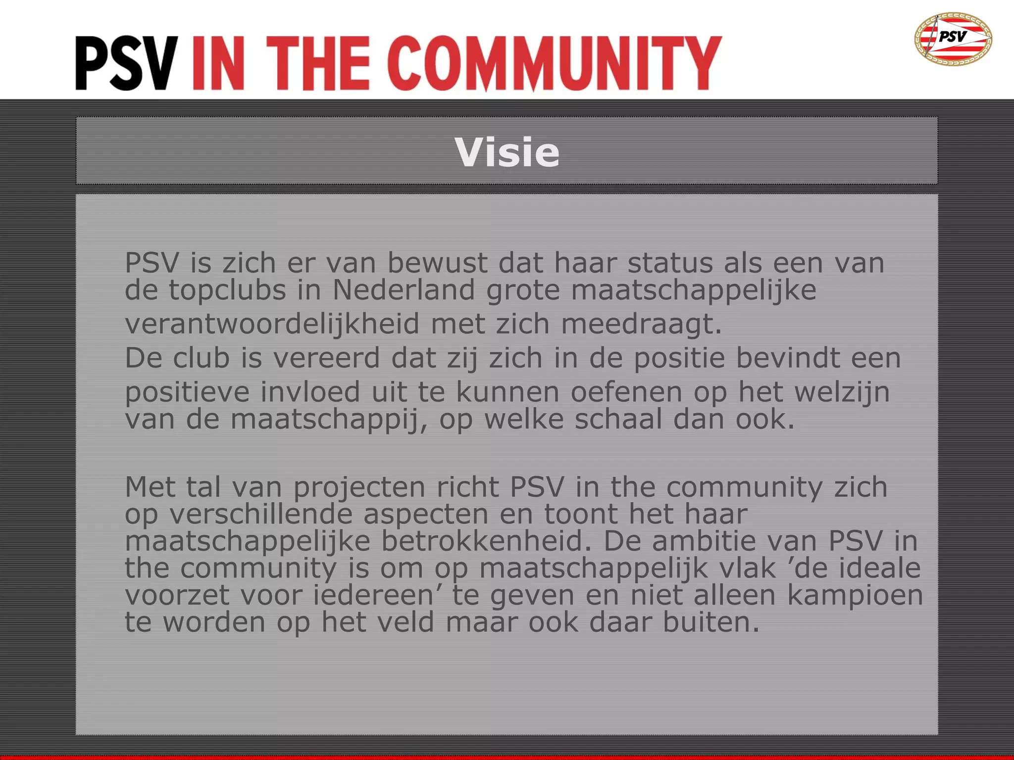 PSV in the community | PPT