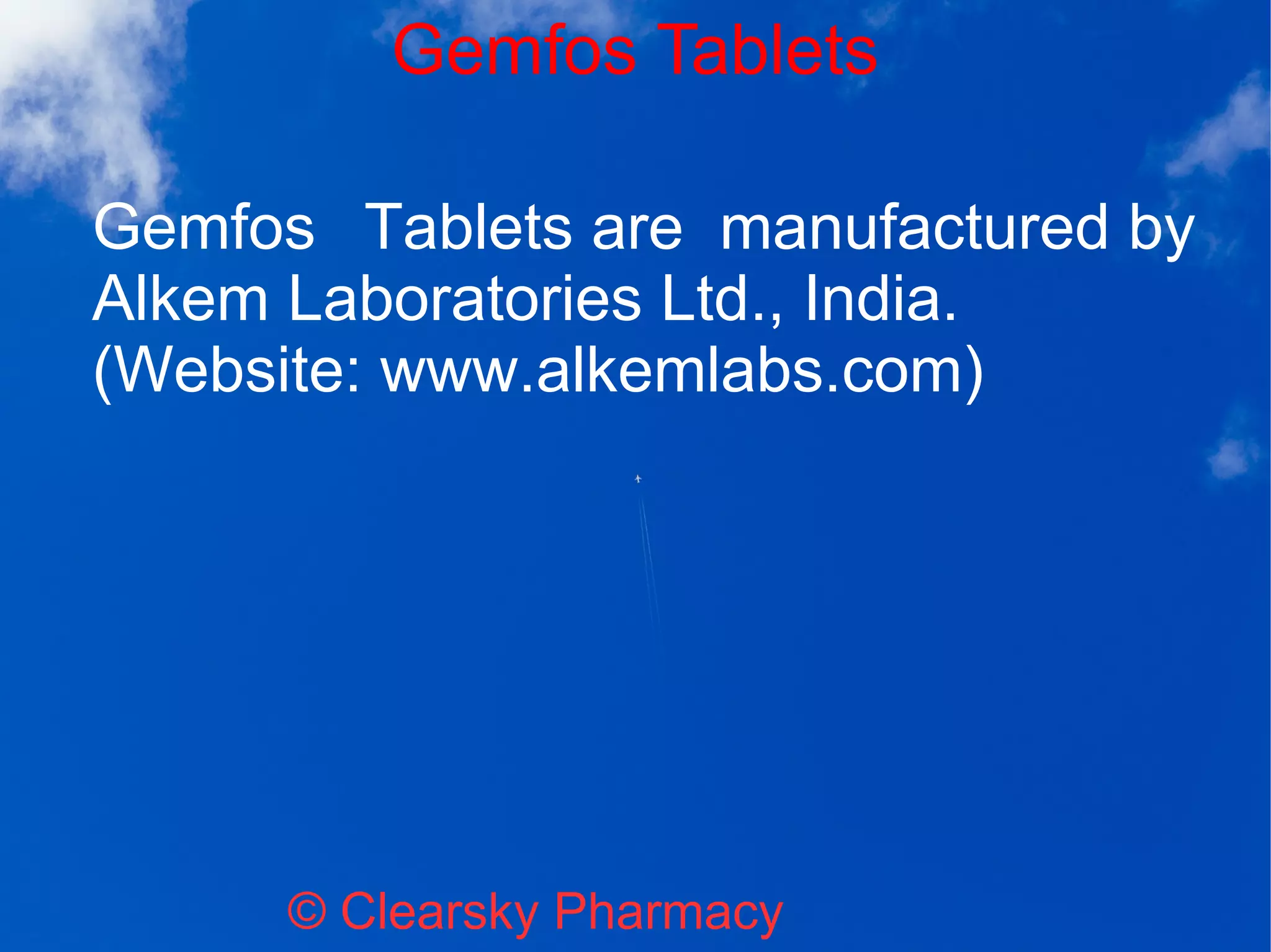 Generic Risedronate Tablets (Gemfos) | PDF