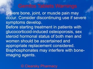 Generic Risedronate Tablets (Gemfos) | PDF