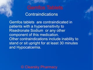 Generic Risedronate Tablets (Gemfos) | PDF