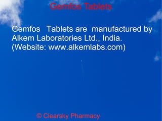 Generic Risedronate Tablets (Gemfos) | PDF