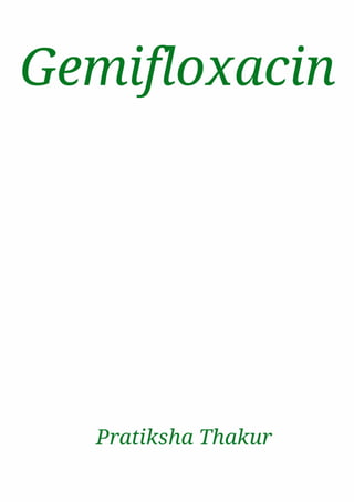 Gemifloxacin | PDF