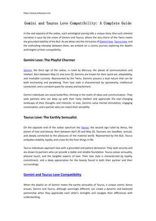 Gemini and Taurus Love Compatibility.docx