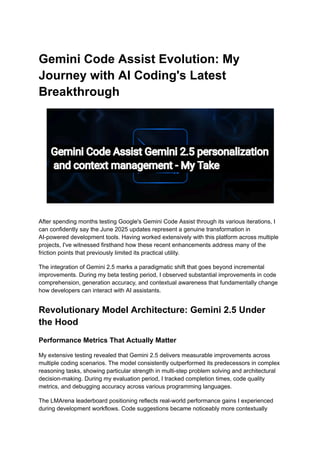 Gemini Code Assist Evolution_ My Journey with AI Coding's Latest ...