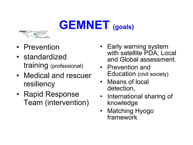GEMNET Global Emergency Medical Net | PPT