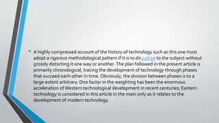 HISTORY OF TECHNOLOGY | PPTX
