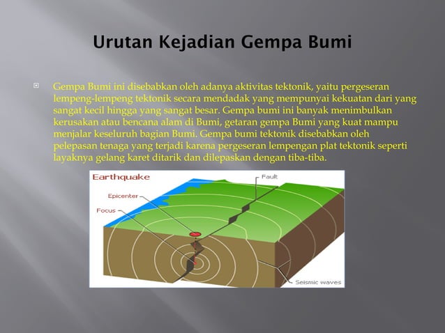 Efek dan penyebab gempa bumi dan mitigasi | PPT