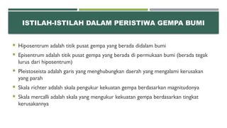 gempa bumi / seisme kelas 10 geografi sma | PPTX