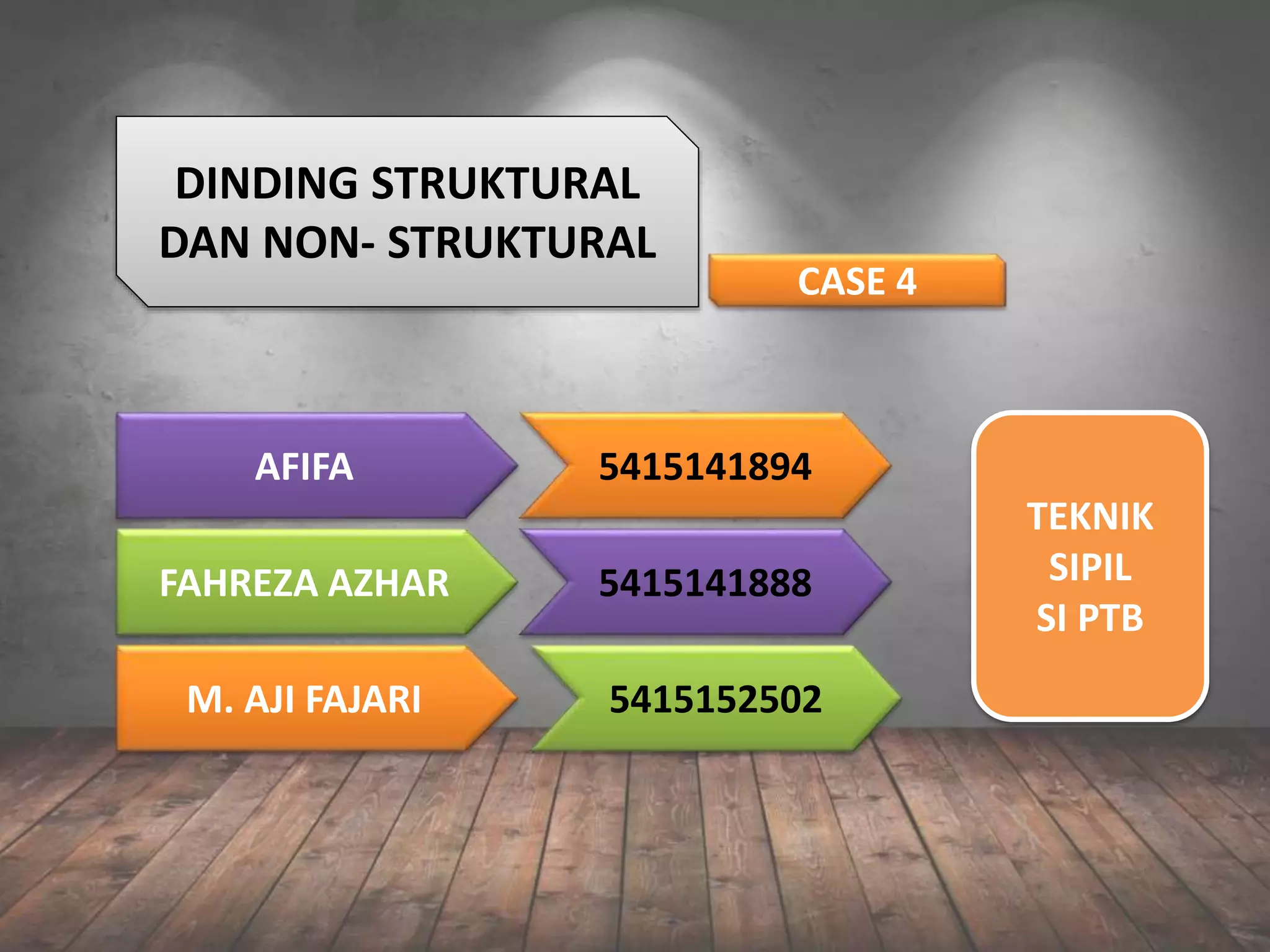 Dinding struktural dan non struktural | PPTX