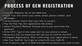 beginer guide to gem registration simple step to get started | PPT