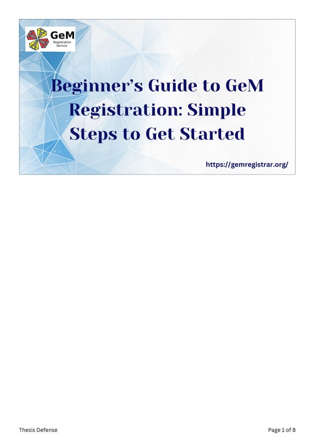 beginners guide to gem registration. simple steps to get started | PDF