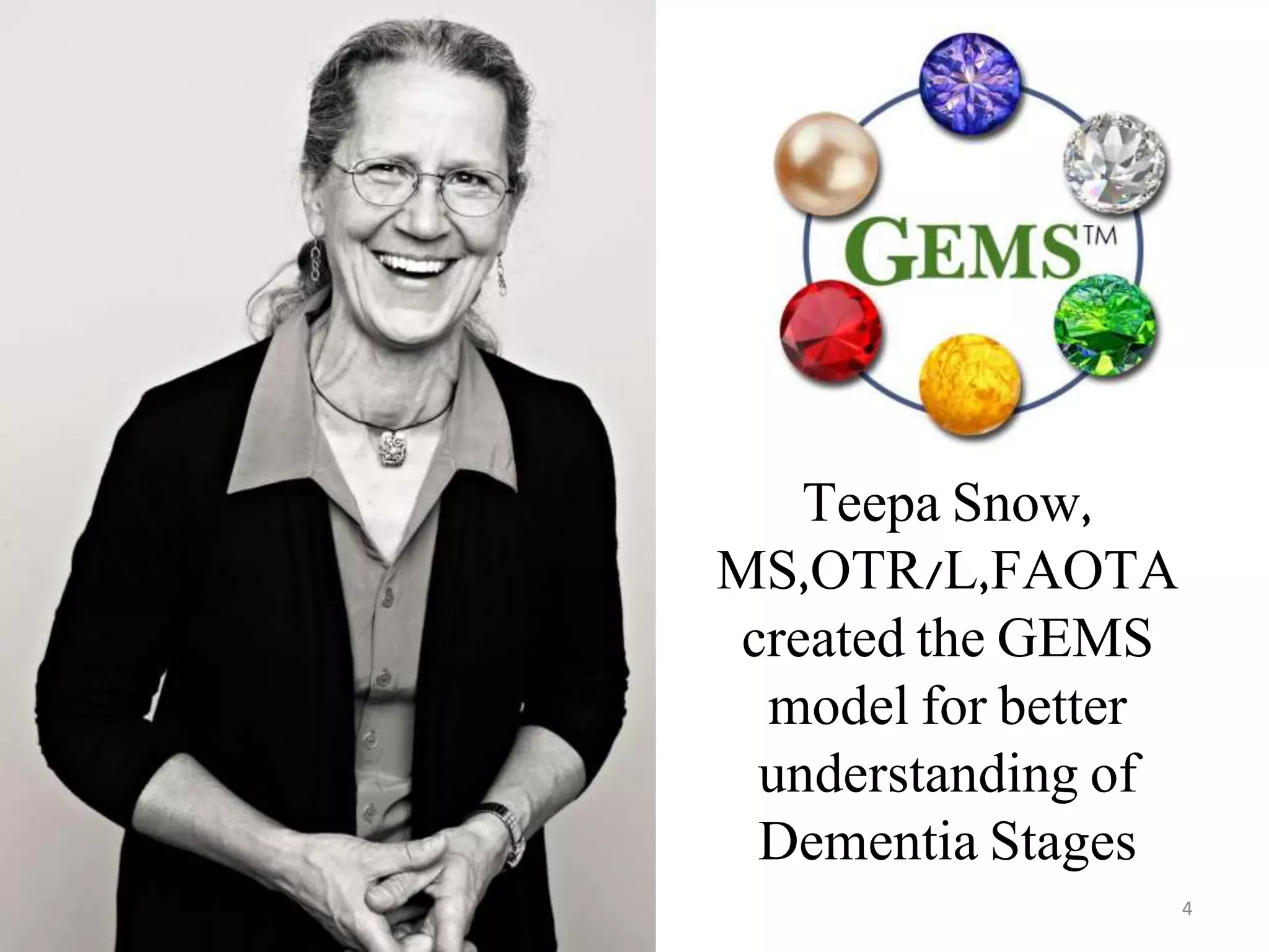 Gems-Teepa Snow's Dementia Staging | PPTX