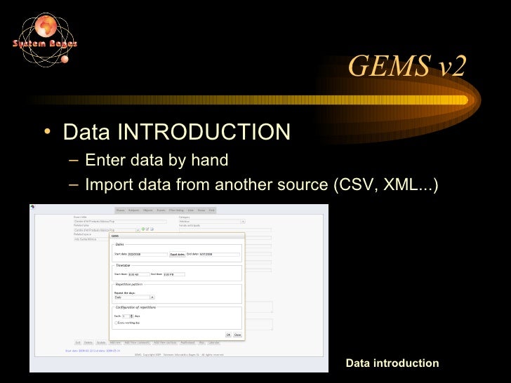 GEMS: General Events Management System