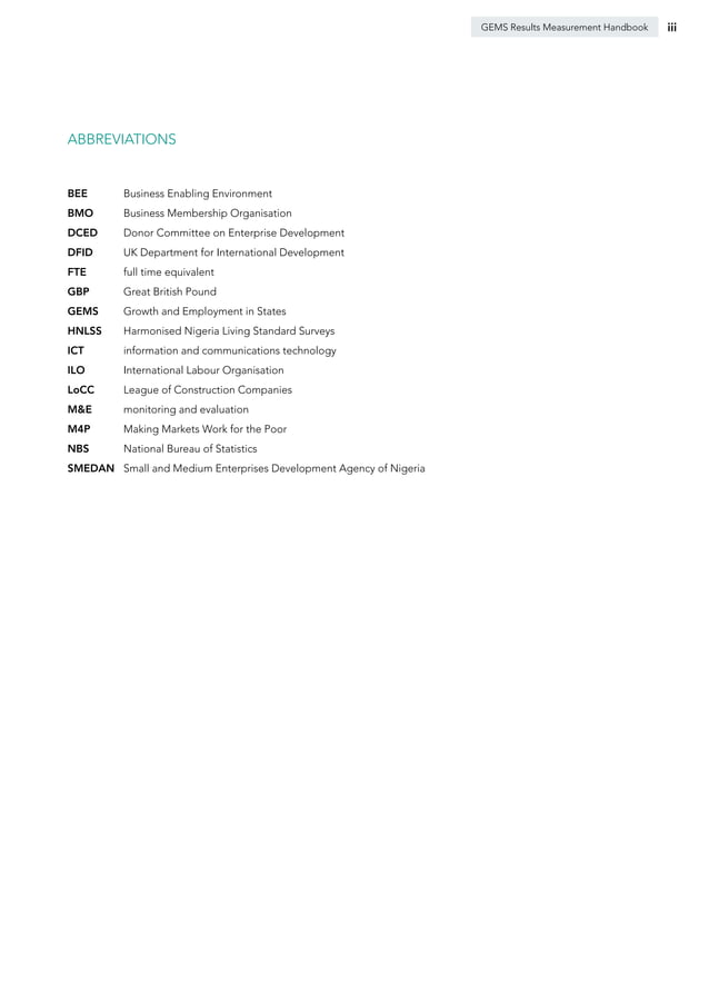 GEMS M&E Handbook | PDF