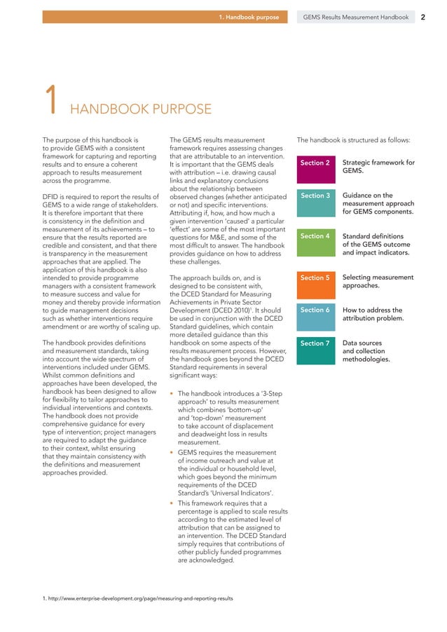 GEMS M&E Handbook | PDF