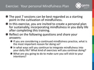 Mindfulness Session 8 - Integration | PPT