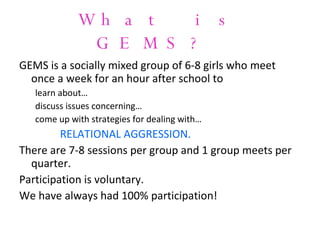 Gems Presentation Of Program | PPT