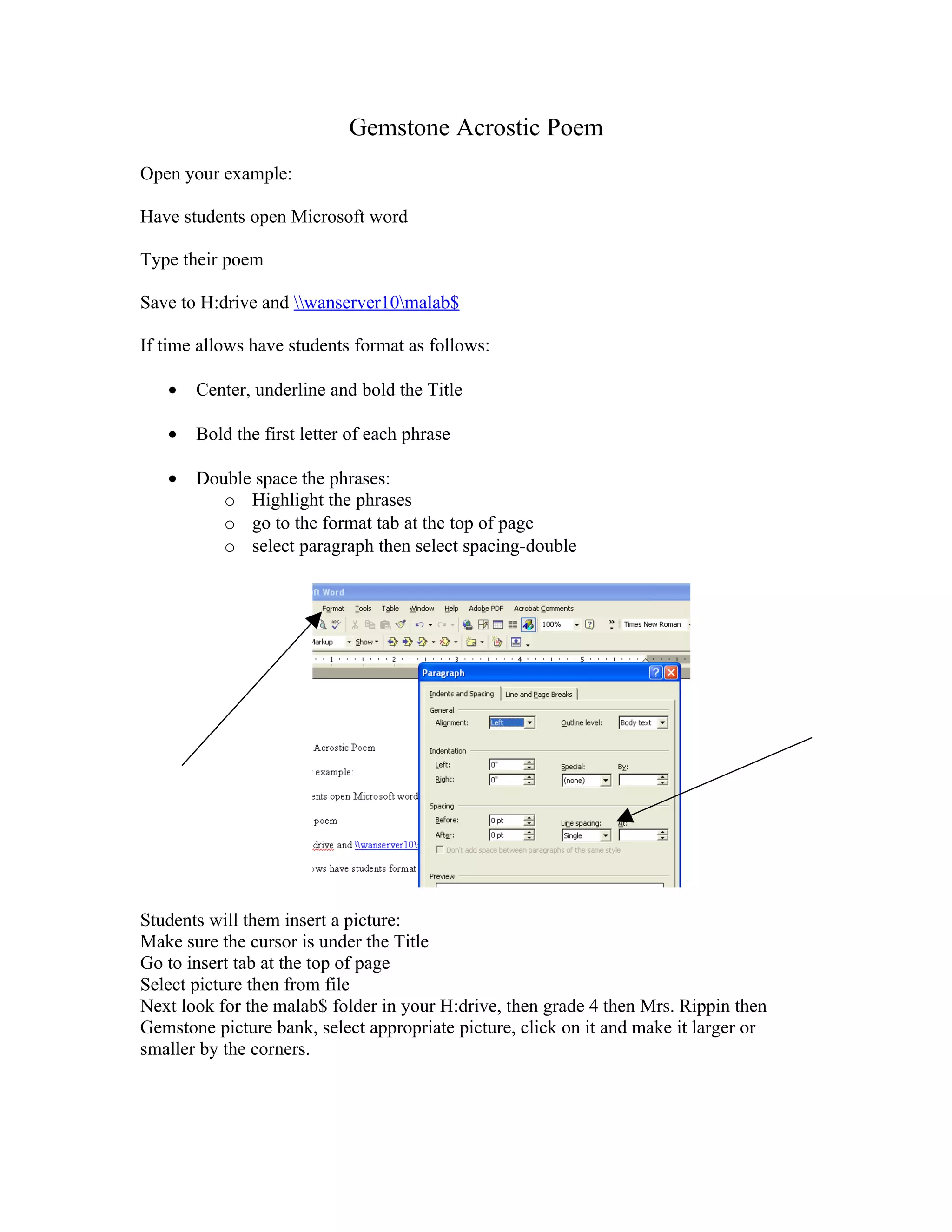 Gemstone acrostic poem | DOC