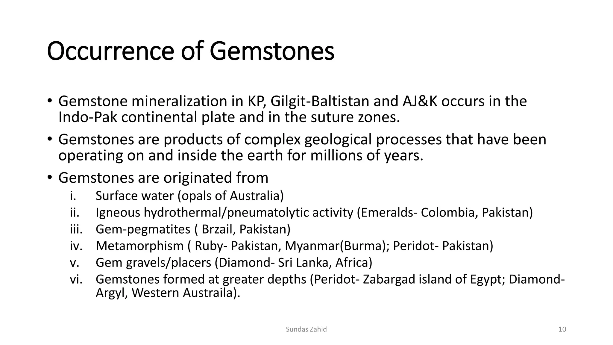Gemstone industry of Pakistan | PPTX
