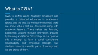 Gems world academy international schools in singapore | PPTX