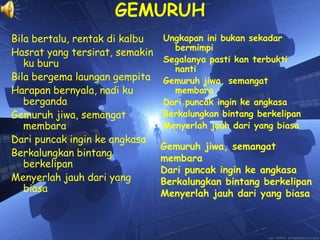 lirik penuh lagu gemuruh faizal tahir. | PPT