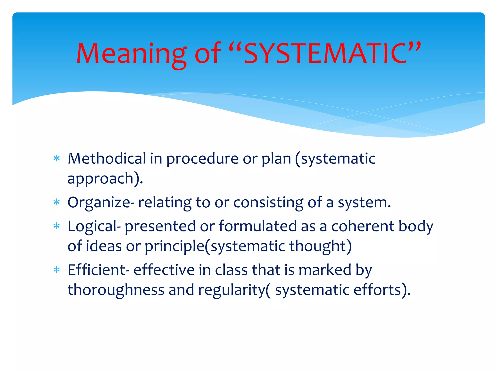 Lesson 4; Systematic approach to teaching | PPTX