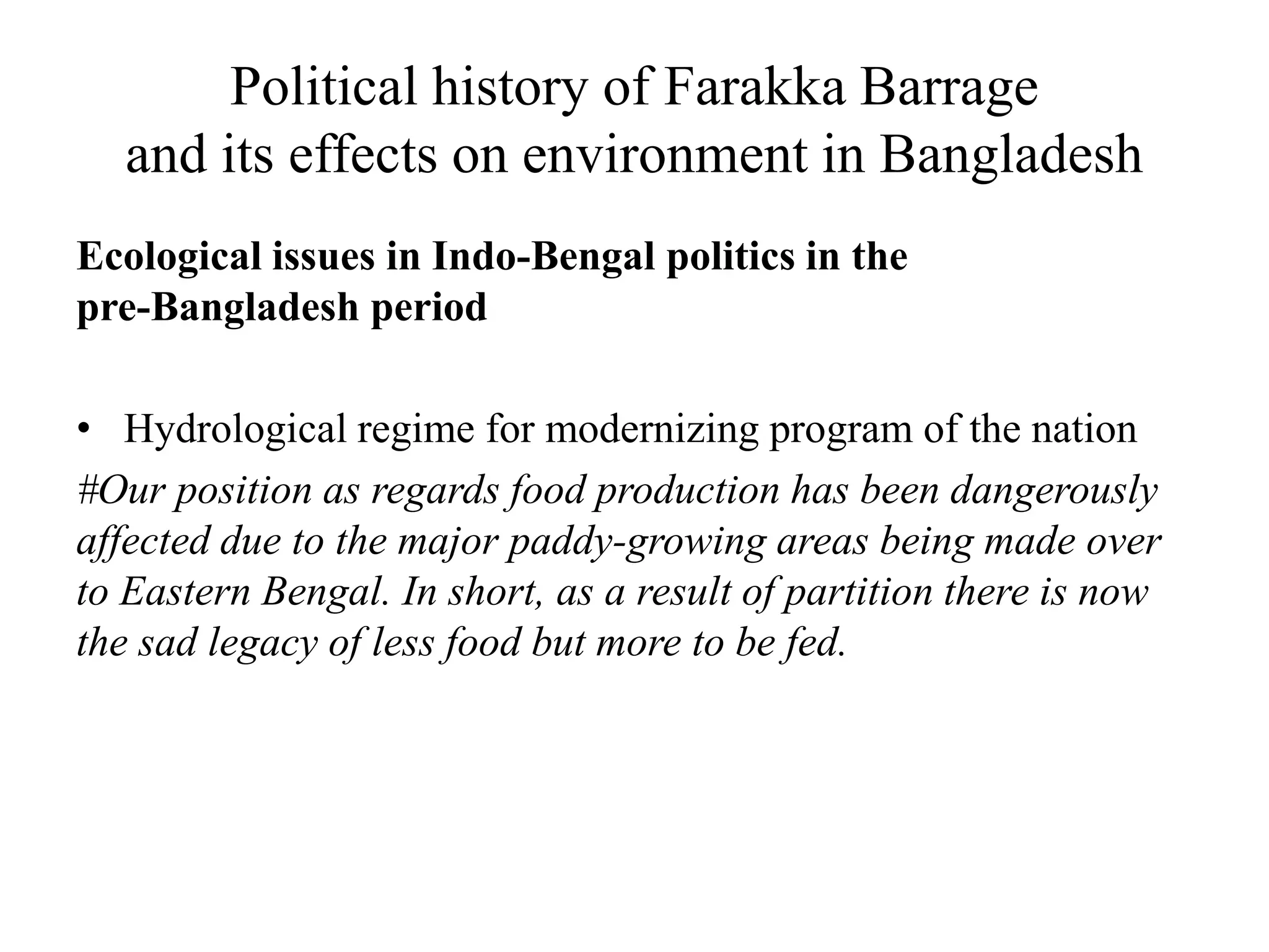 The Farakka Barrage | PPTX