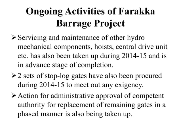 The Farakka Barrage | PPTX | Asia Travel | Travel Locations