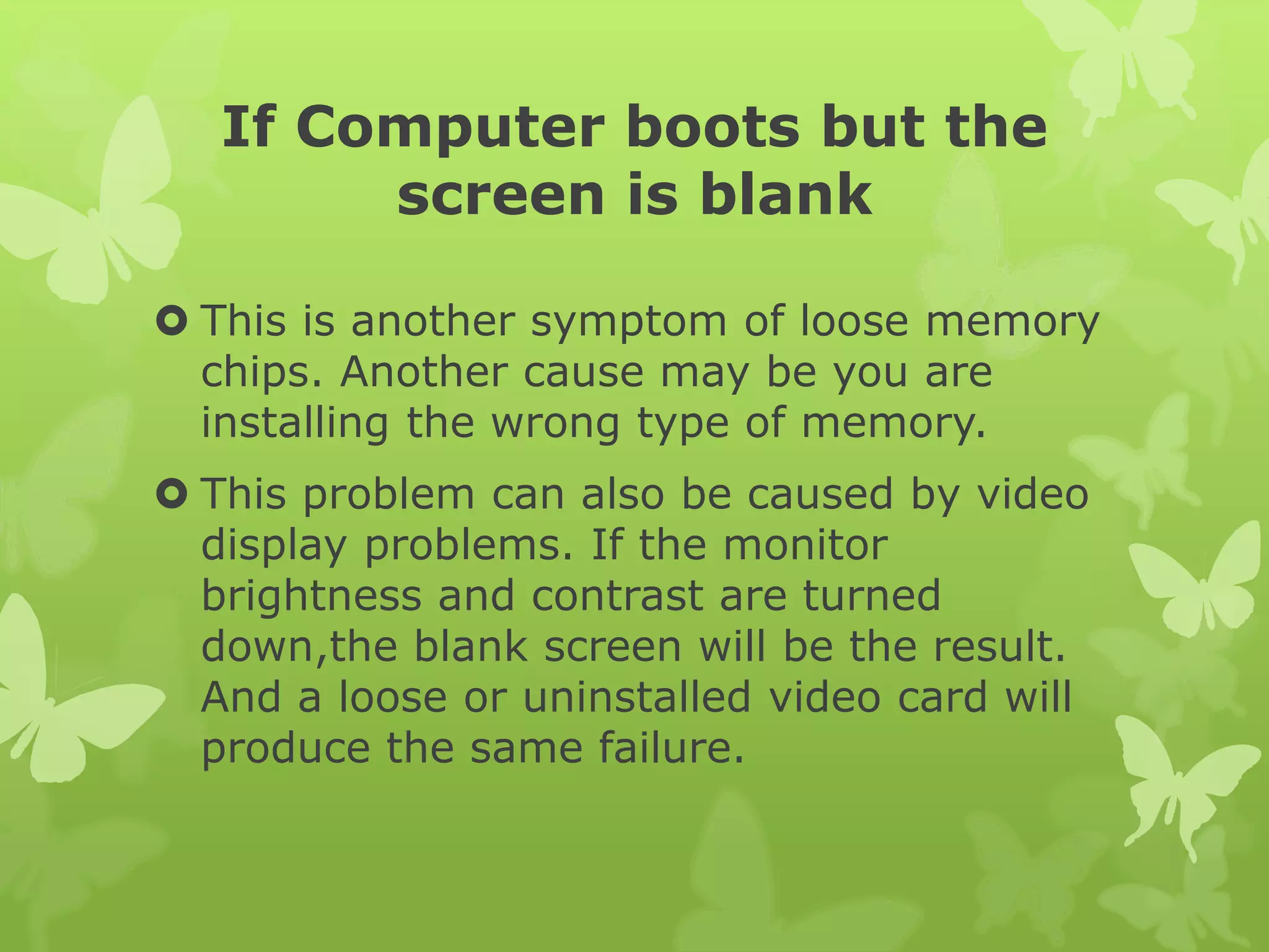 Basic computer and RAM troubleshooting | PPTX
