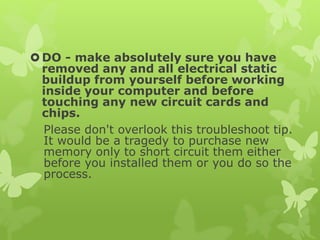 Basic computer and RAM troubleshooting | PPTX