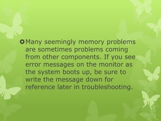 Basic computer and RAM troubleshooting | PPTX