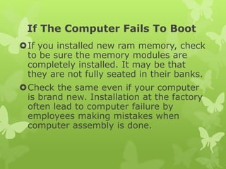 Basic computer and RAM troubleshooting | PPTX
