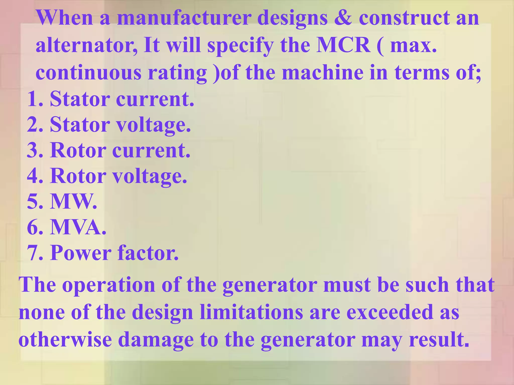 Generator capability curve | PPT
