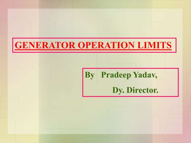 Generator capability curve | PPT